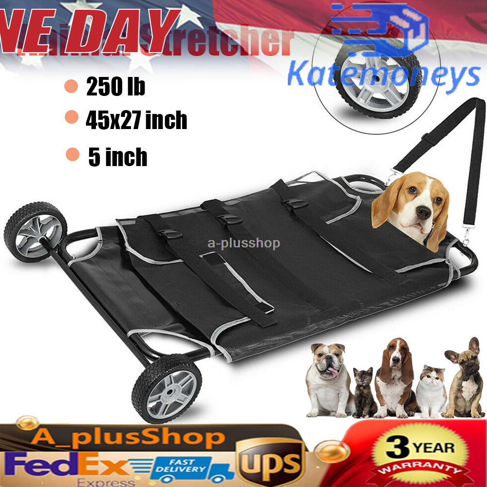 Animal Stretcher Pet Trolley Cart Veterinary Transport Dog 250 lb 2 ...