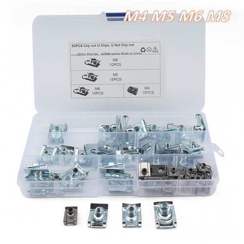 U Nuts Clips Speed Fastener Car Fairing Bodywork Panel Fixing Clips M4 ...