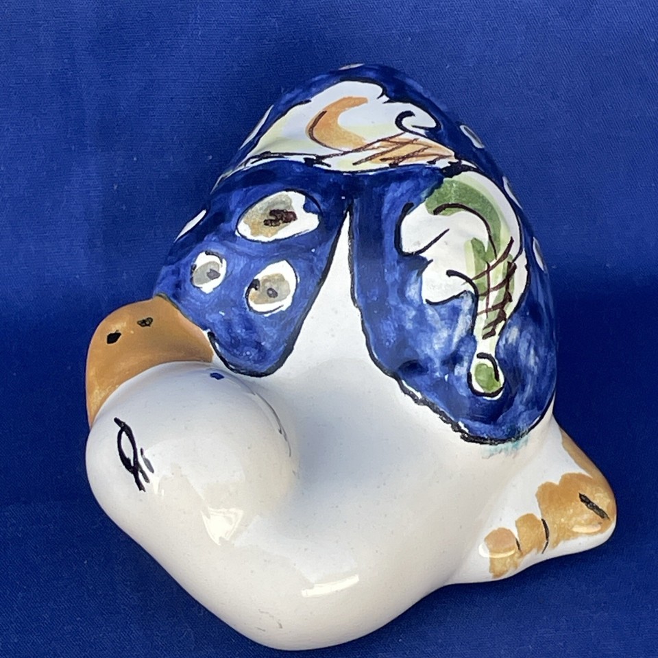 RARE Caltagirone Sicily Italy Majolica Art Pottery GOOSE DUCK GANDER ...