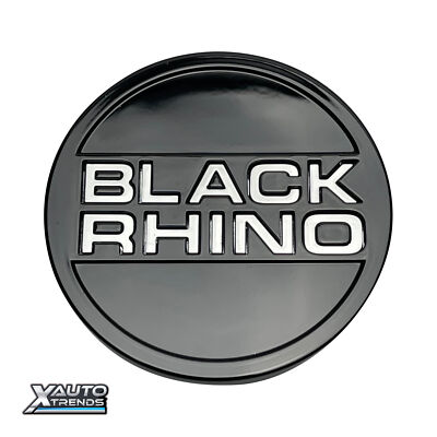 Black Rhino Gloss Black Chrome Letters Wheel Center Cap CCBRPSC002GB-C ...