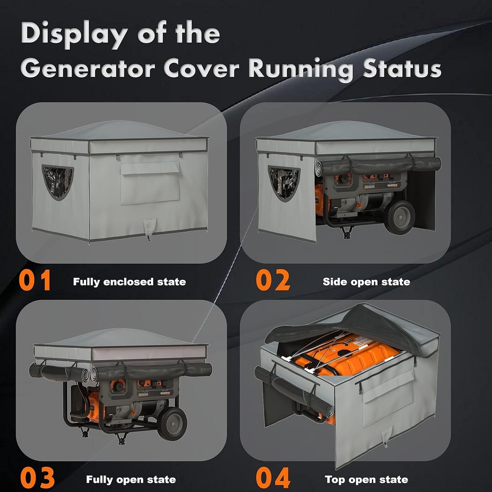 Outdoor Heavy-Duty Generator Tent with Pointed Roof - 100% Waterproof ...