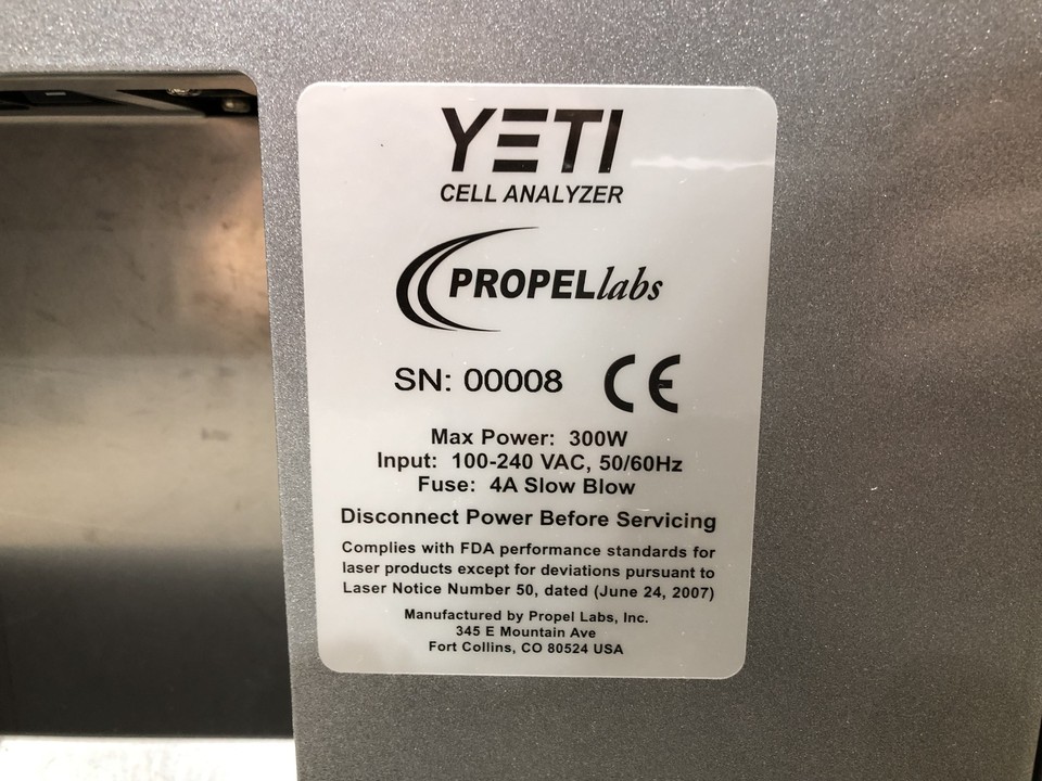 Yeti Cell Analyzer Propel Labs ZE5 Bench Top 4 Laser Fluorescence ...
