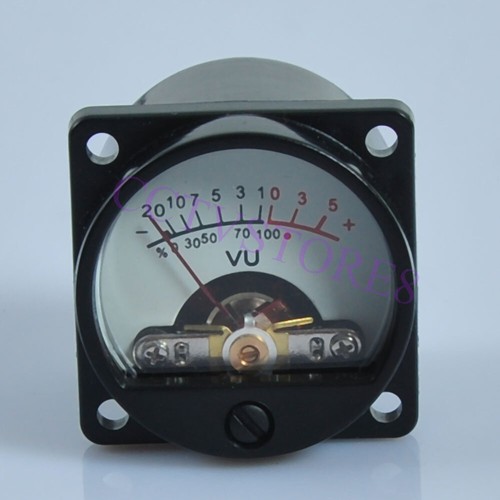1pc VU Meter for Recording Audio Level Warm Back Light 35x35mm 500μA ...