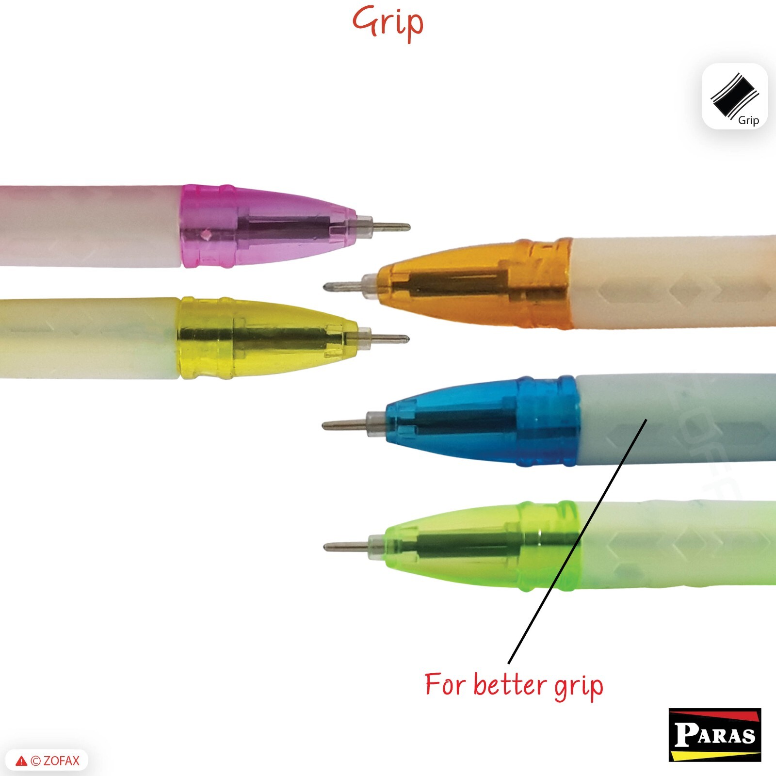 0.7mm Tip PARAS Swipe BLACK BLUE Smooth Gel Ink Pens School Office ...