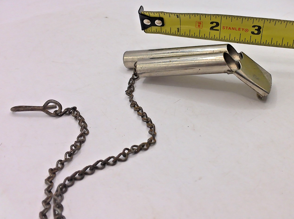 "Universal No. 1" Train Conductor's 2 Barrel Whistle, 3 1/2 Inches Long ...