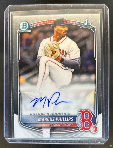 2025 Bowman Draft Marcus Phillips Chrome Auto 1st Prospect #CPA-MP Red ...