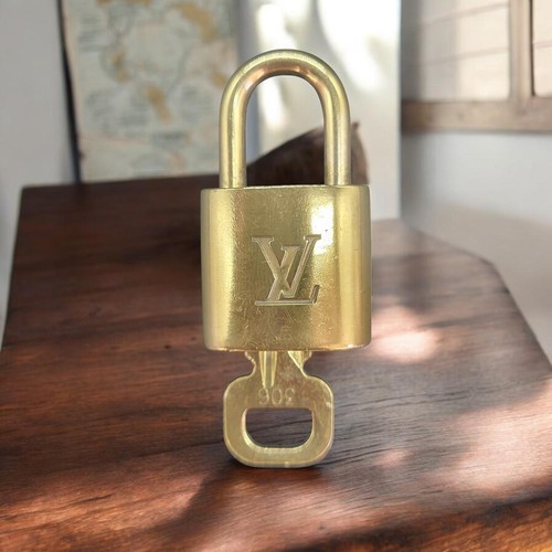 LOUIS VUITTON Padlock 306 Gold Brass Lock With One Key Used | eBay ...