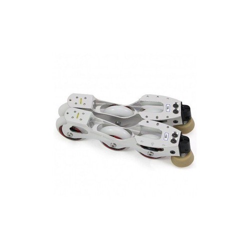 SNOW WHITE - INLINE FIGURE SKATING COMPLETE FRAMES 3 WHEELS ROCKERED ...