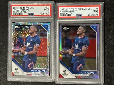 2021-22 Topps Chrome Kylian Mbappe Mini Diamonds Refractor PSA 9 MINT ...
