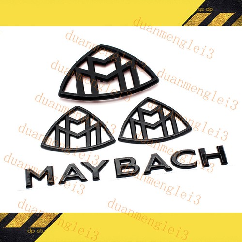 4pcs Glossy Black Set Emblem Rear Badge for Maybach S400 S500 S600 S650 ...