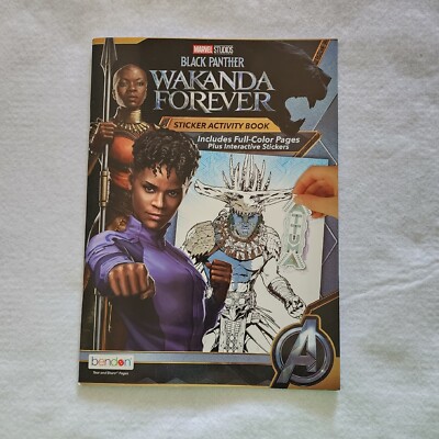 NEW Marvel Studios Black Panther Wakanda Forever Sticker Activity Book ...