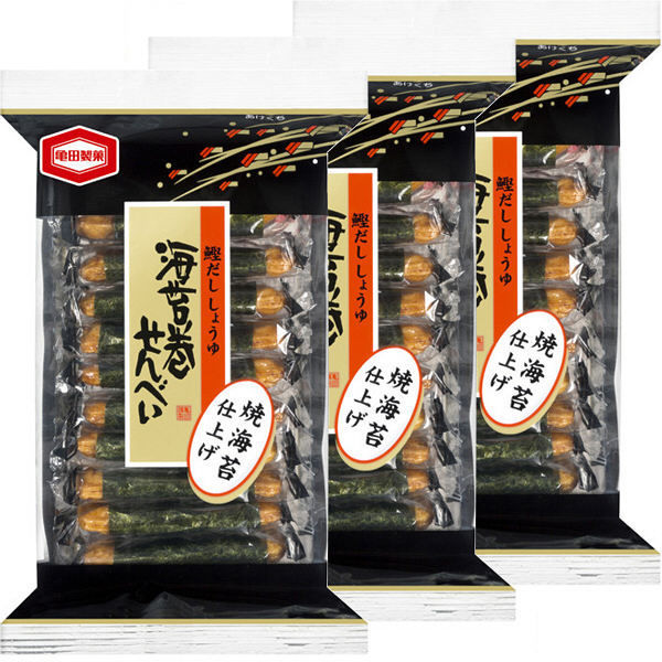 Kameda 3 Packs Norimaki Senbei Rice Crackers Seaweed Roll Japanese Food ...