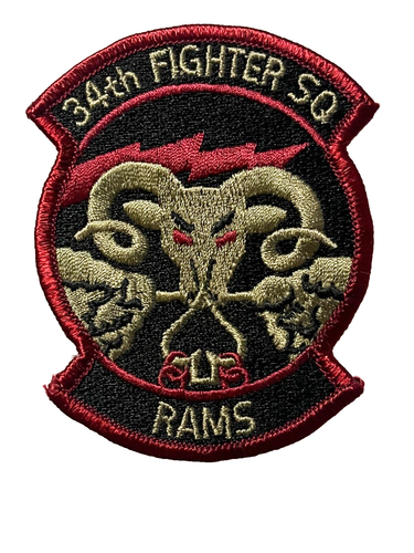 US AIR FORCE 34th FIGHTER SQUADRON "RAMS" PATCH (AFC+) | eBay