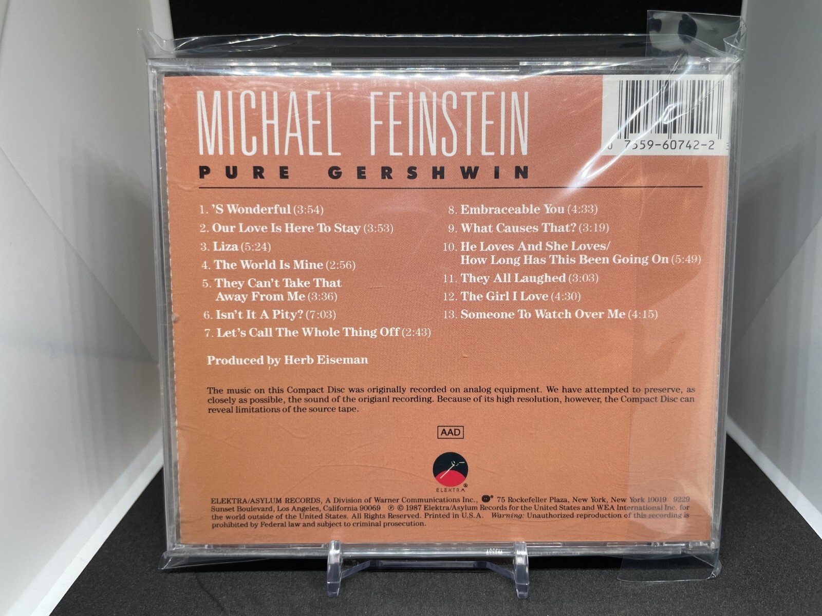 LIKE NEW 1987 MICHAEL FEINSTEIN PURE GERSHWIN CD MUSIC TESTED WORKS | eBay