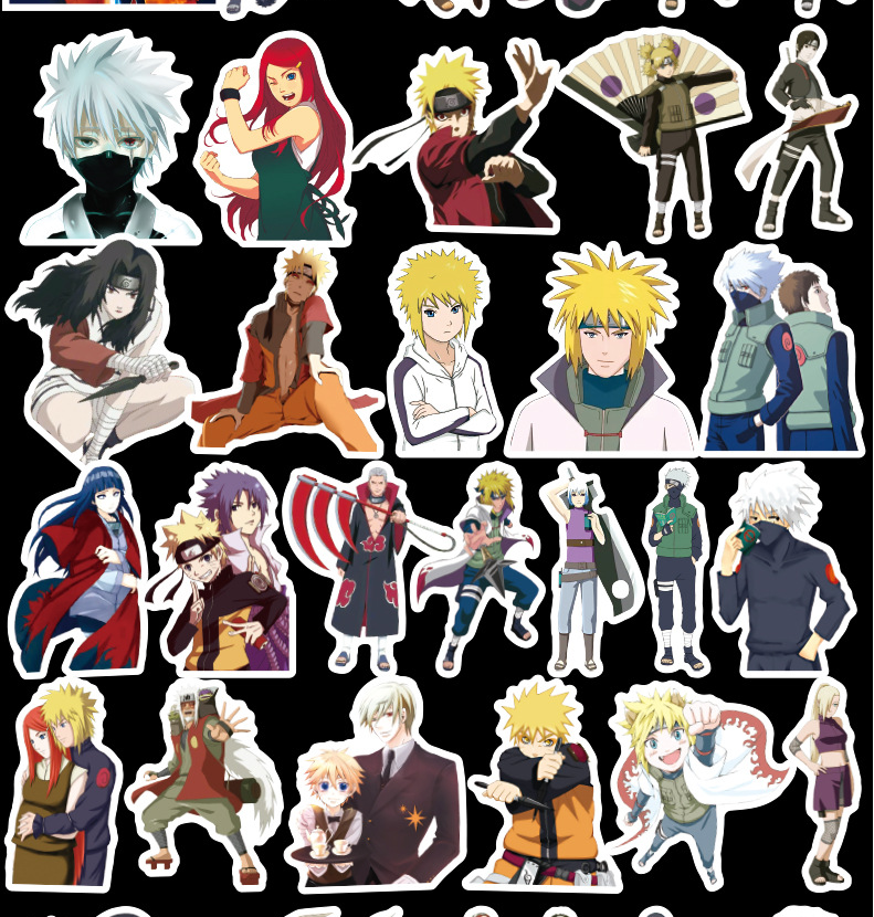 100PCS Naruto Ninja Kakashi Hatake Vinyl Decal Stickers Laptop ...