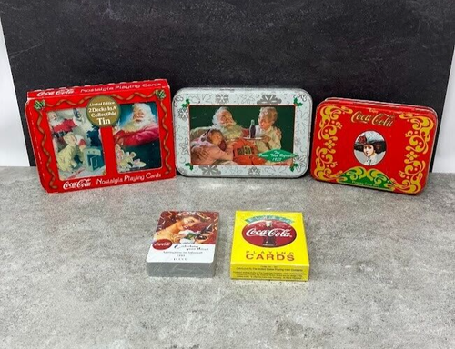 Vintage Coca Cola collectibles lot - playing card sets and tins | eBay