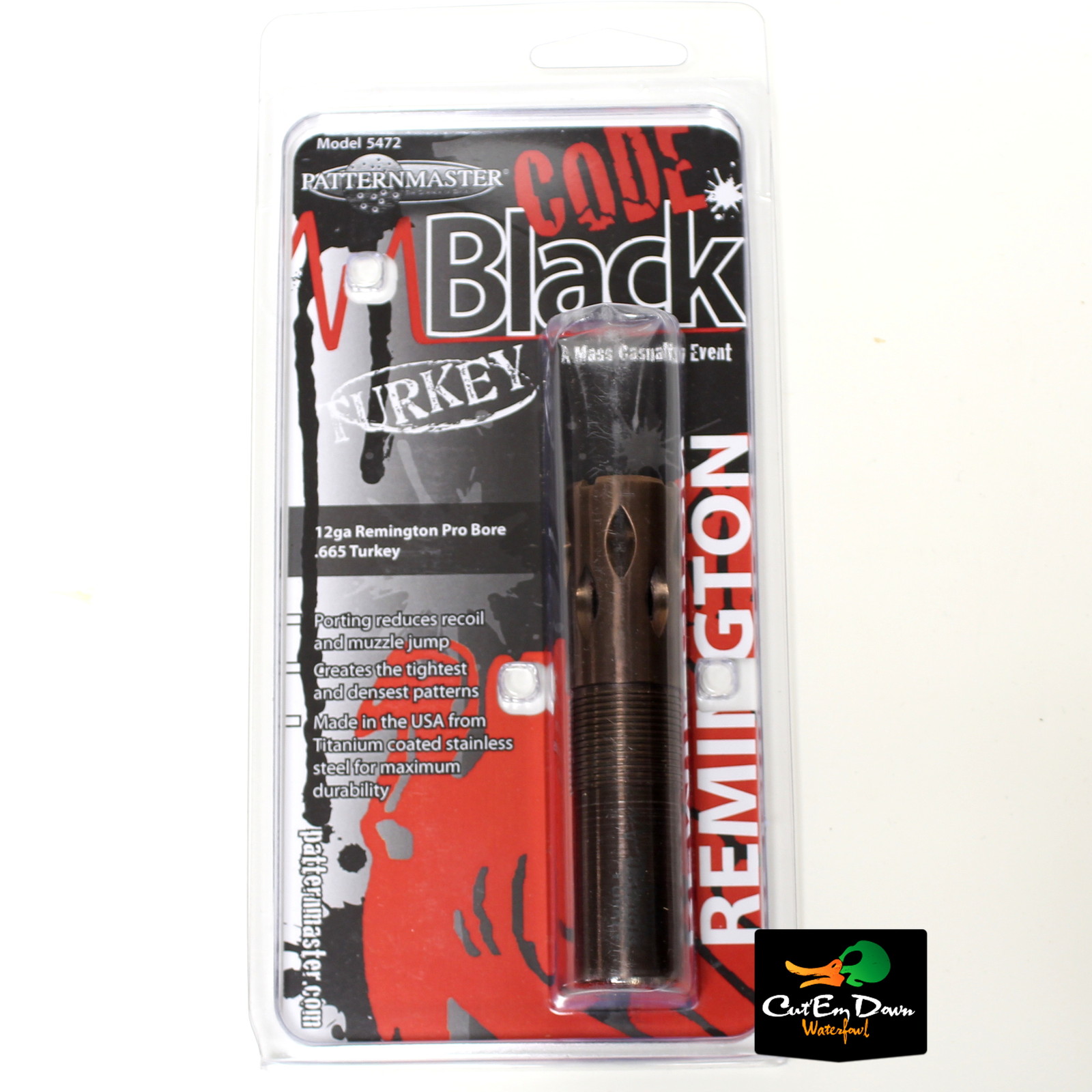 PATTERNMASTER CODE BLACK TURKEY CHOKE TUBE SHOTGUN 12GA REMINGTON PRO ...