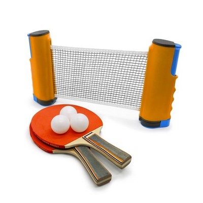 Ping Pong Set with Retractable Net, 2 Ping Pong Paddles, 3 Ping Pong ...