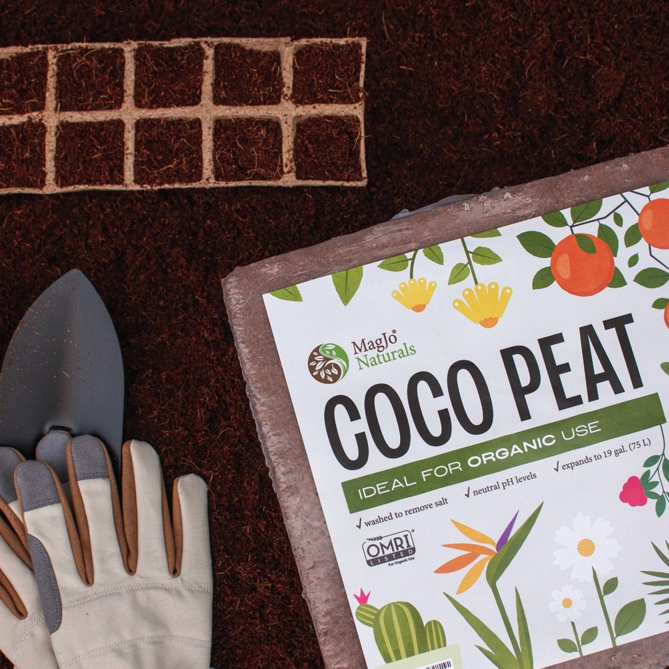 Naturals 100% Pure Coco Coir (Coco Peat) 11 Pound Block (5kg, OMRI ...