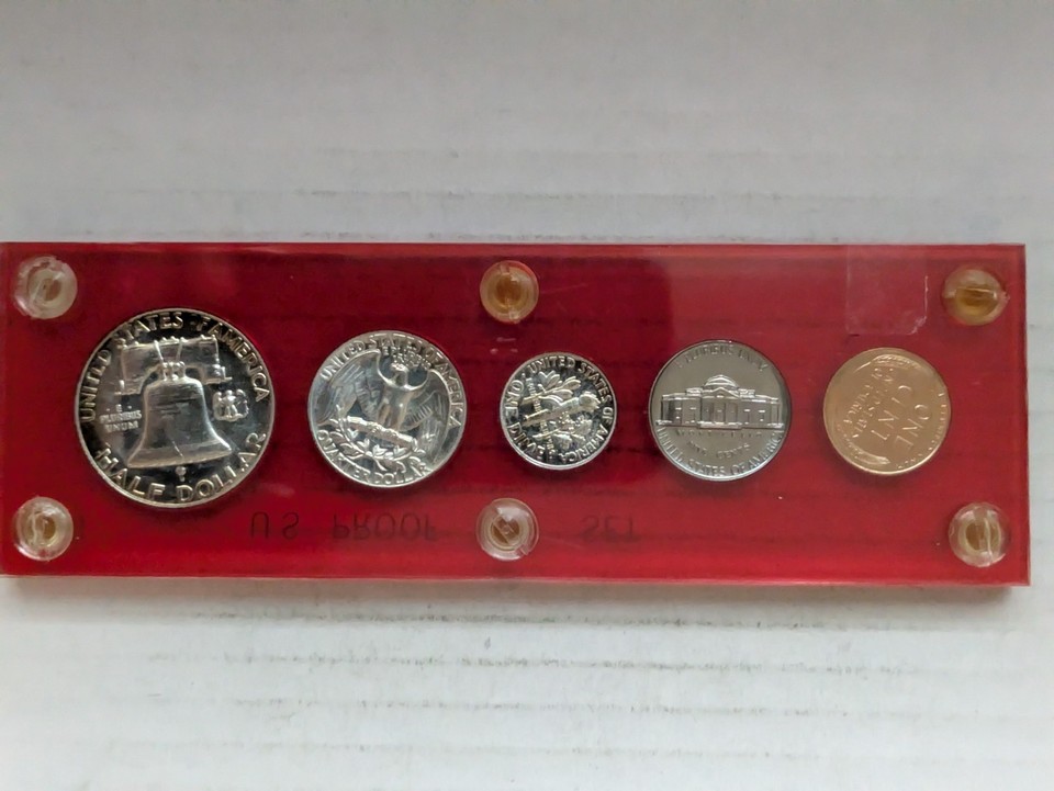 1952 Proof Set 90% Silver Franklin Washington Roosevelt Philadelphia | eBay