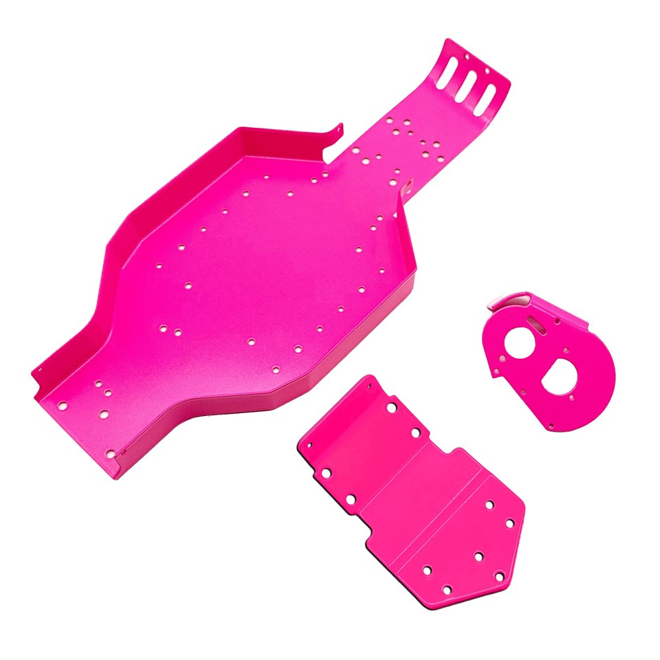 NEW RC10T Retro Pink Chassis - Nose Plate - Motor Plate package ...