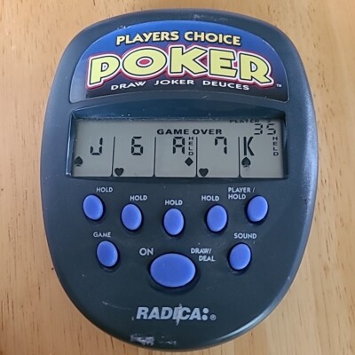 Radica PLAYERS CHOICE POKER Electronic Hand-Held Game 1997 Tested Works ...