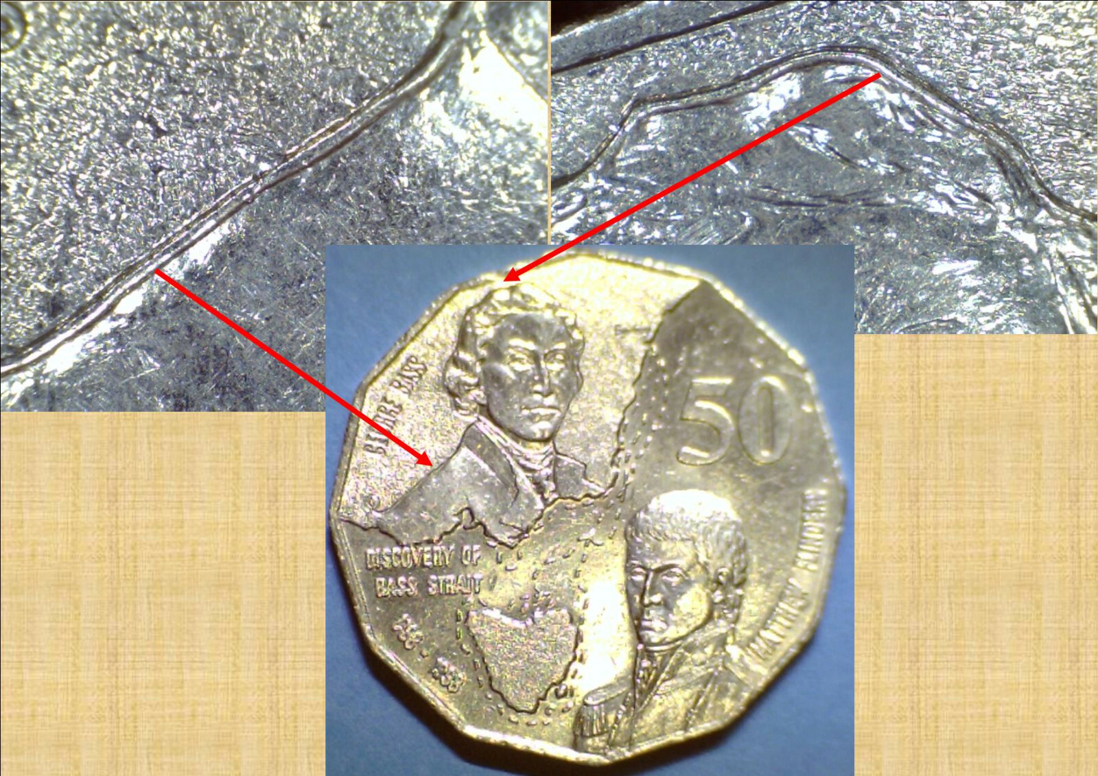 1998 AUSTRALIAN 50 CENT COMMEMORATIVE COIN BASS AND FLINDERS WITH ...