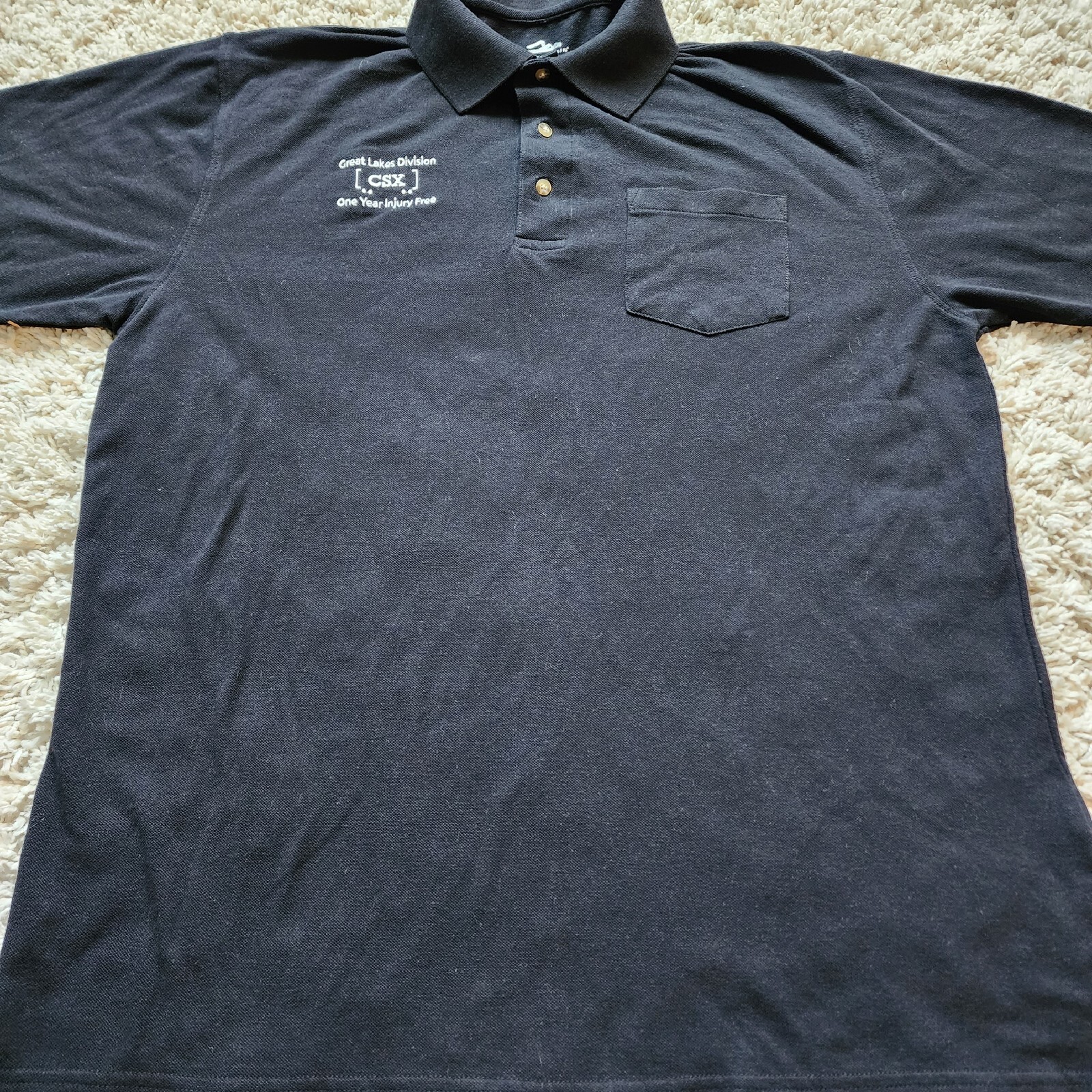CSX Railroad: "Great Lakes Division" Polo Shirt, Size… - Gem
