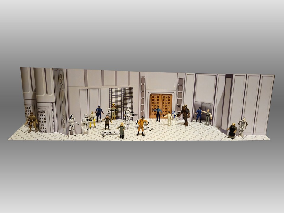 Giant Bespin Escape Cloud City Backdrop for 3.75 Star Wars Hasbro ...