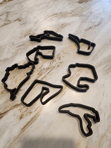 3D Printed F1 Track Cookie Cutters – Perfect for Baking & Racing Fans ...