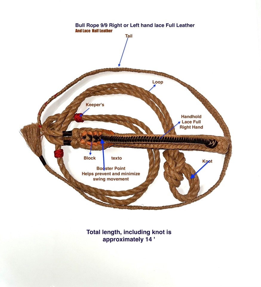 Bull rope 9/5 left hand bull riding gear rodeo equipment ideal for bull ...