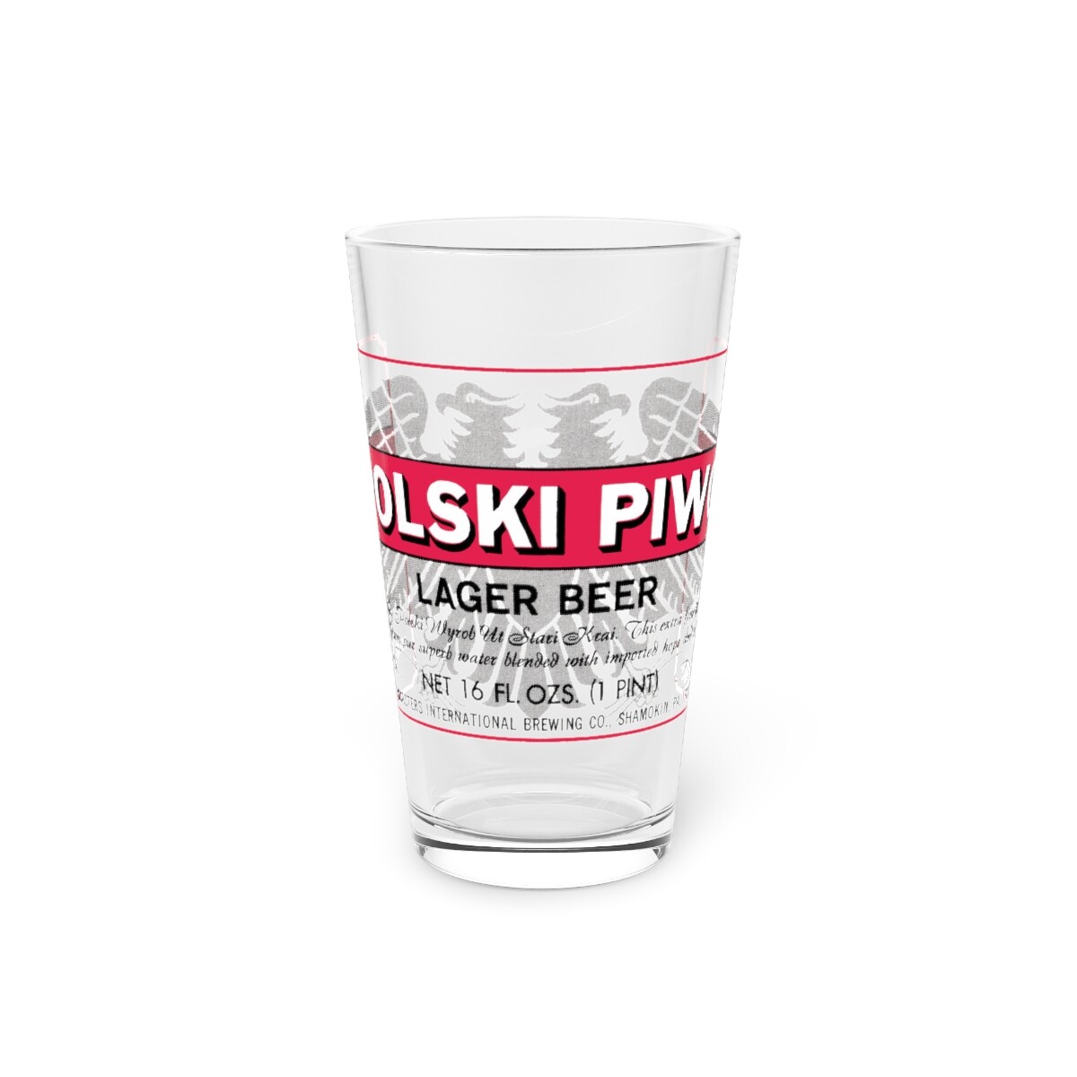 Polski Piwo (Polish Beer) Retro F&S Pint Glass Fuhrmann and Schmidt ...