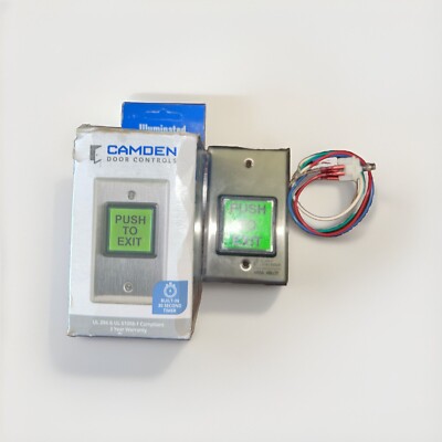 Camden CM-30EE Push To Exit Switch LED Illuminated Timer Green | eBay