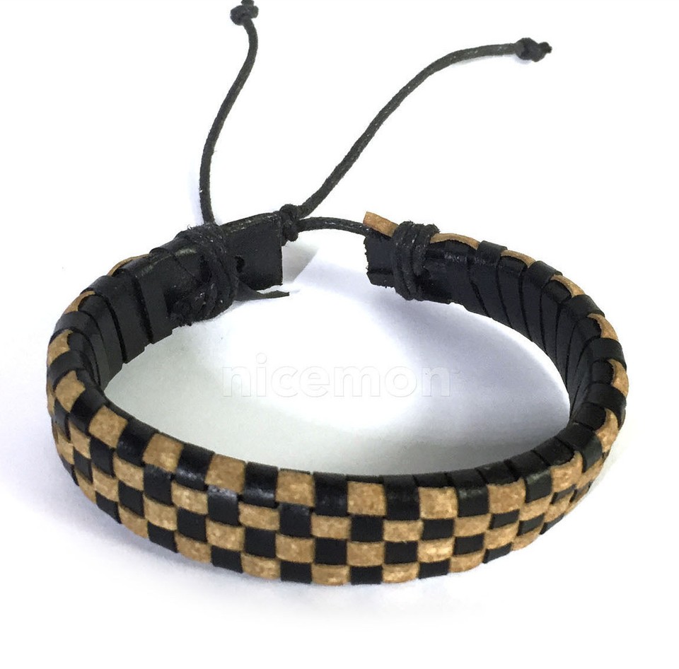 Braided Leather Bracelet Wrist Cuff Band Friendship Surfer Hipple ...