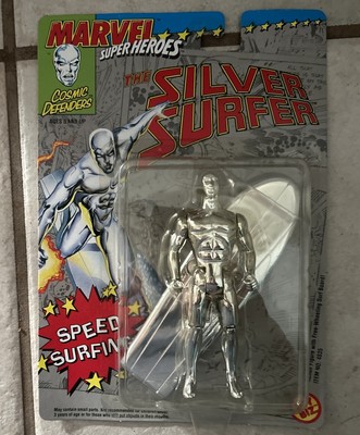 1992 Marvel Super Heroes Silver Surfer Speed Surfing Toy Biz Action ...