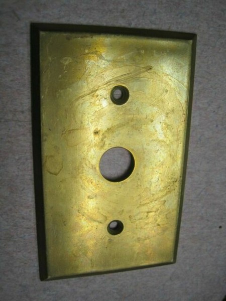 Antique Single Solid Brass Push Button Light Switch Cover Plate for ...