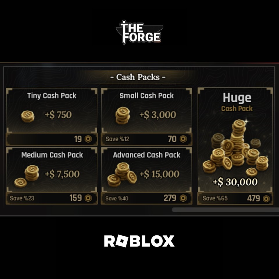 THE FORGE - ROBLOX | GAMEPASSES - REROLLS - CASH PACKS - PASSES ...