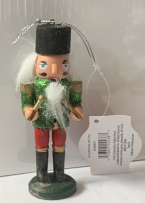 Holiday Time Nutcracker Green Solider | eBay