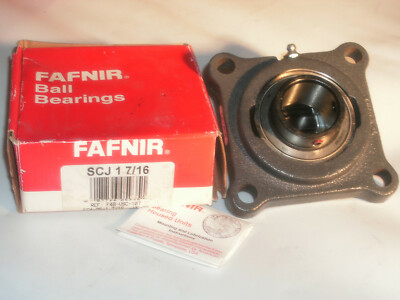FAFNIR SCJ1-7/16 FLANGED 4 BOLT STANDARD DUTY BEARING WITH COLLAR ...