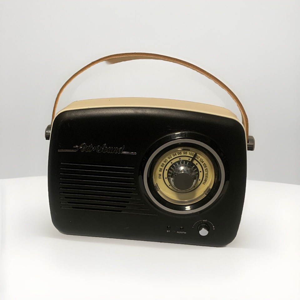 ART+SOUND Vintage Bluetooth Wireless Speaker With FM Radio Black AR3005 ...