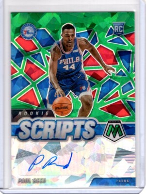 PAUL REED 2020-21 Panini Mosaic Green Ice Rookie Scripts AUTO ...