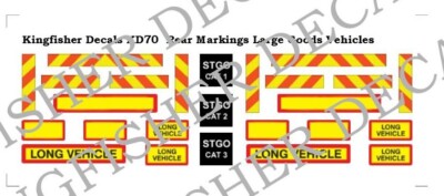 KD-70 Large Goods Vehicle Rear Signs. Scale 1/72-1/76 | eBay UK