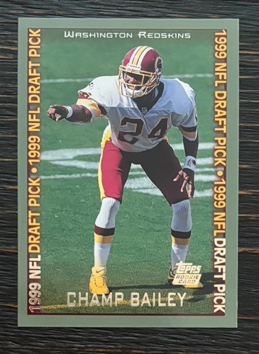 1999 TOPPS FOOTBALL CHAMP BAILEY ROOKIE CARD #354 WASHINGTON REDSKINS ...