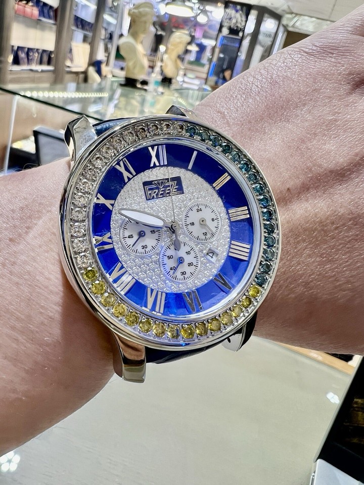 Blue Freeze Diamond Watch | eBay