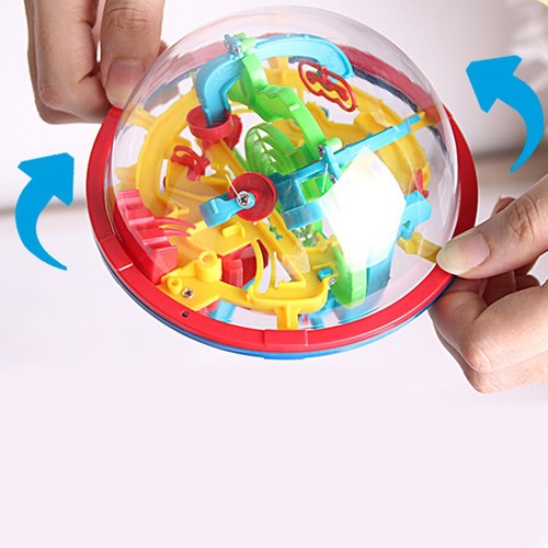 3D Interactive Maze Sphere Game Play 100 Challenging Barriers Intellect ...