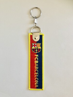 FC BARCELONA keyring / Fabric Key Chain (12 x3 cm) Great Design Brand ...