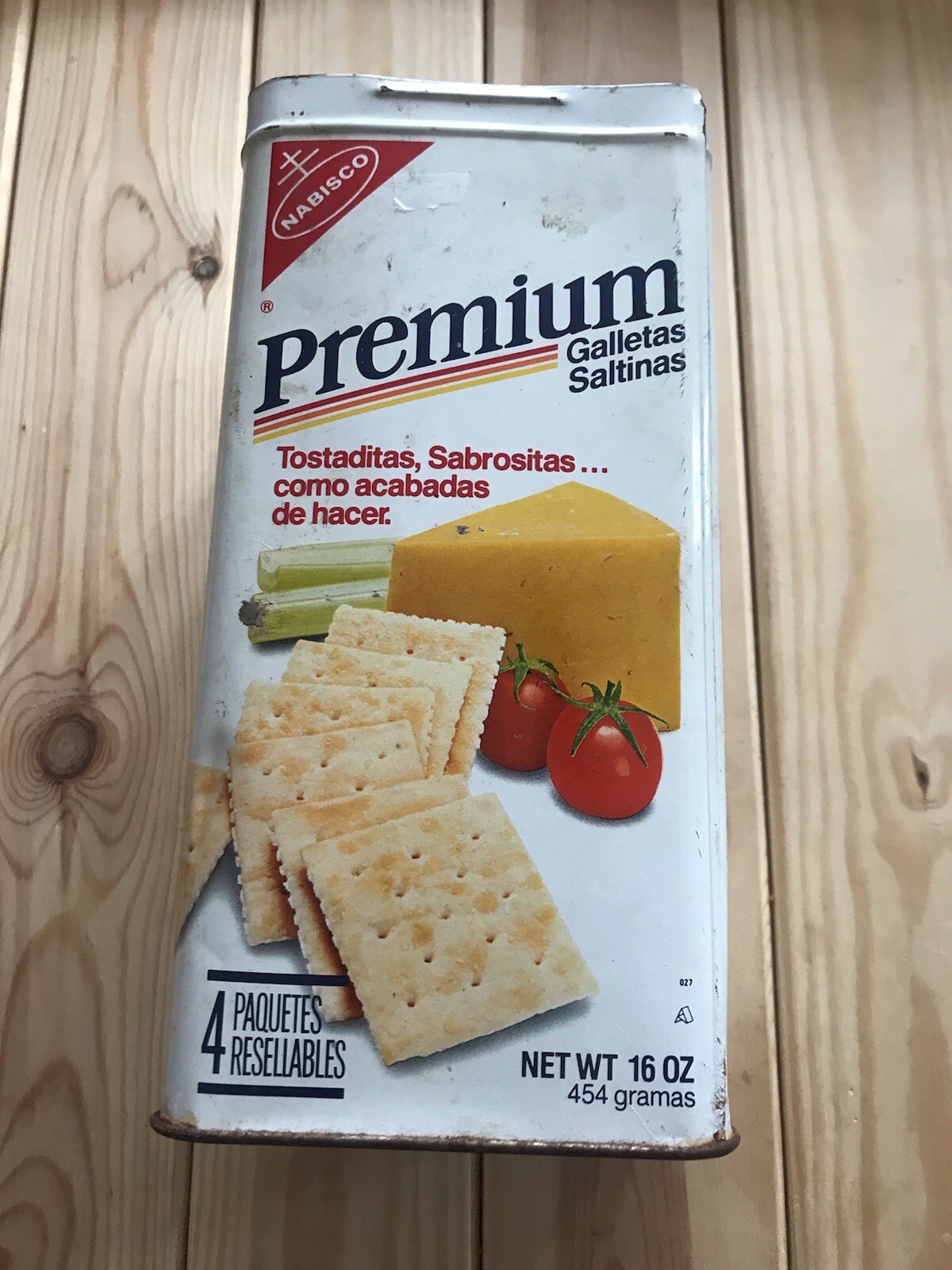 1985 Vintage Nabisco Premium Saltine Crackers Tin 16oz - No Lid | eBay