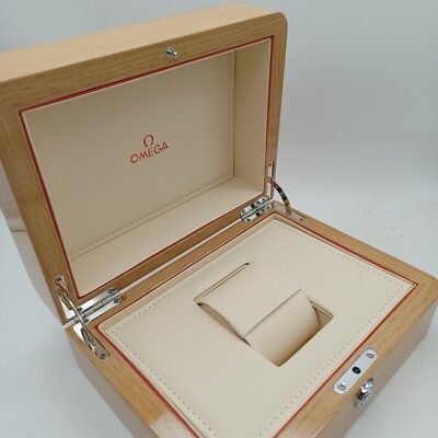 Genuine Used Original Omega Wooden Swiss Watch Box Case Complete with ...