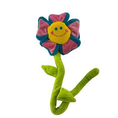 Best Made Toys Smiley Face Flower Daisy Sunflower Bendable 17" Plush ...
