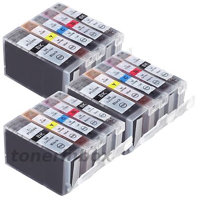 15 Pack PGI-5BK CLI-8 Ink For Canon PIXMA iP5200R MP500 MP530 MP600 ...